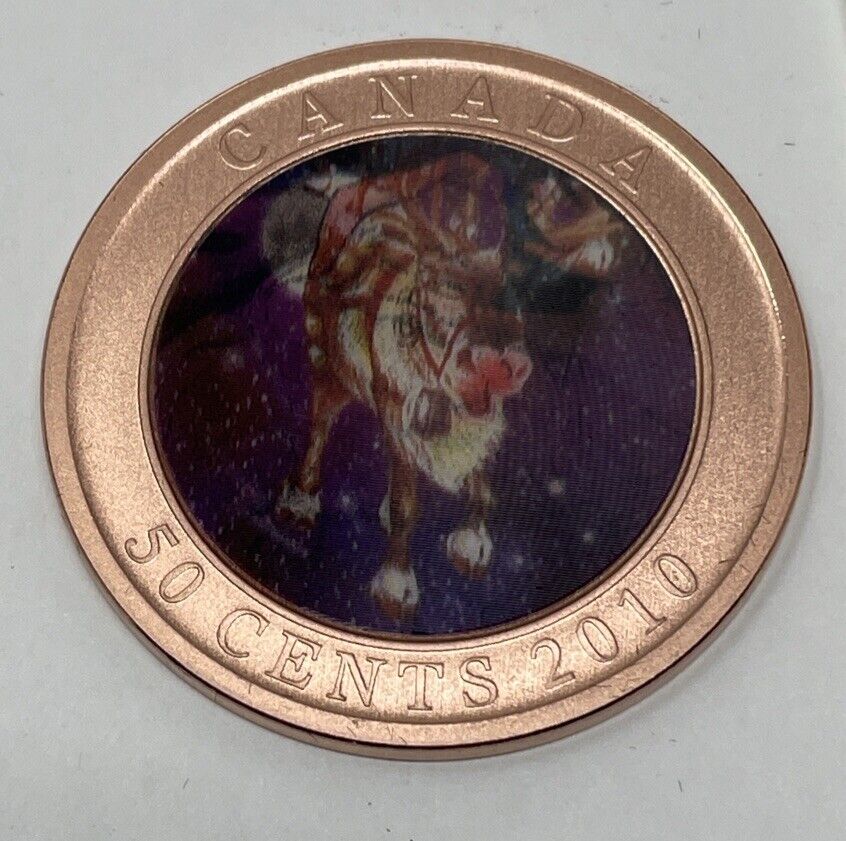 2010 50 Cent Lenticular Santa And The Red Nosed Reindeer #62-11 ...