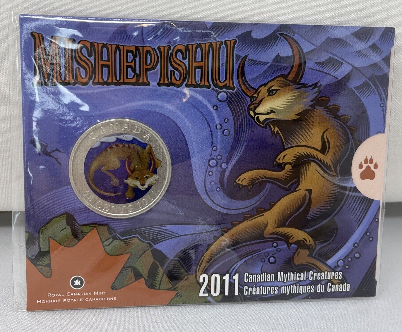 2011 Large Size Canada 25 Cent Colourized Mishepishu X-038 – Diverse ...